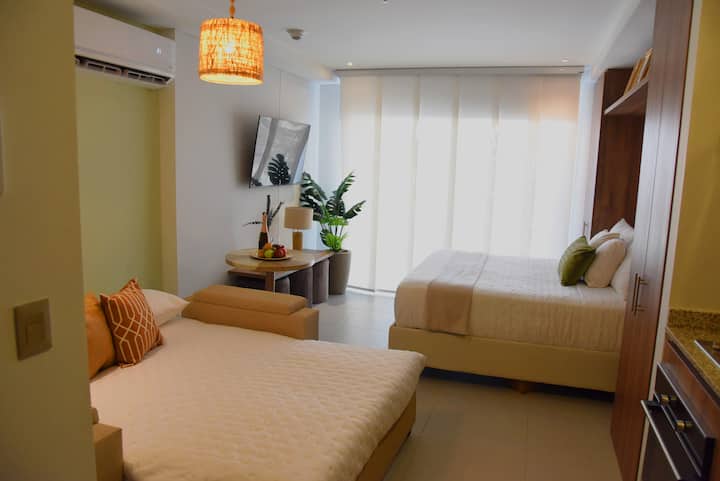 Modern Loft. Rooftop Pool. Gym.3 Min Beach - Santa Marta