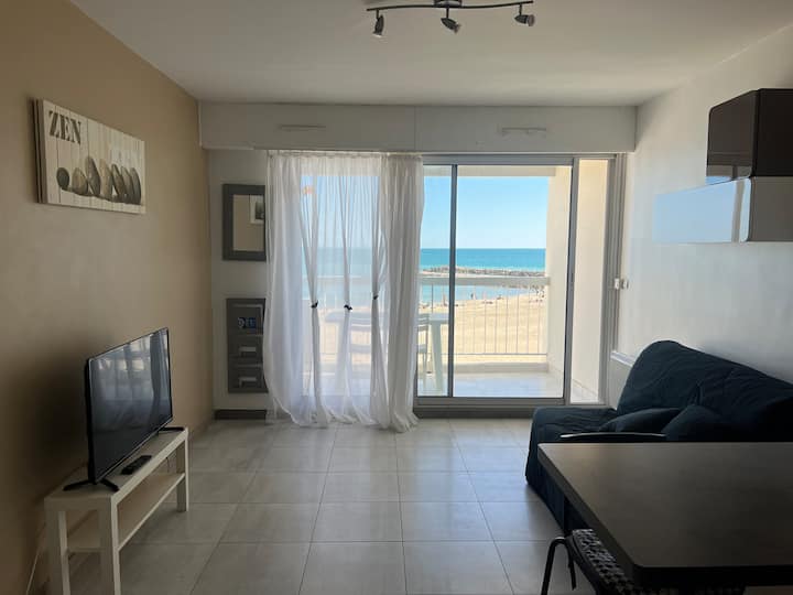 Studio Cabine 1ère Ligne Vue Mer - Palavas-les-Flots