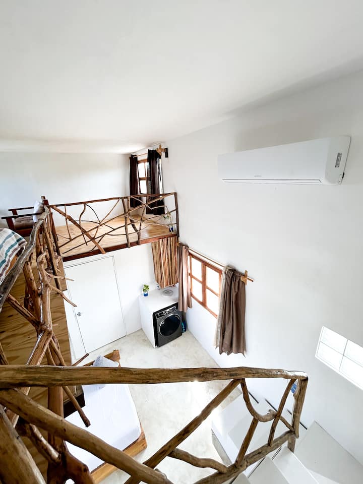 Loft Con Estilo Rústico Con Starlink Y Terraza 6px - Isla Mujeres