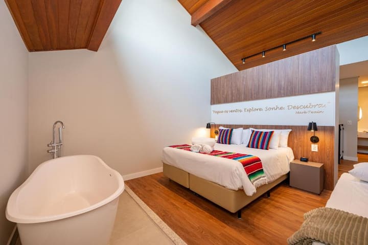Apto. Duplex Com Jacuzzi E Banheira No Wanderlust - Campos do Jordão
