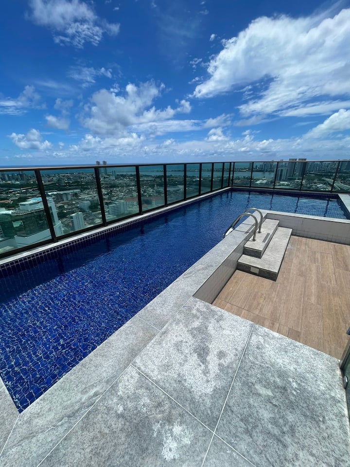 Flat Luxo Recife Ilha Do Leite Piscina Rooftop - Recife