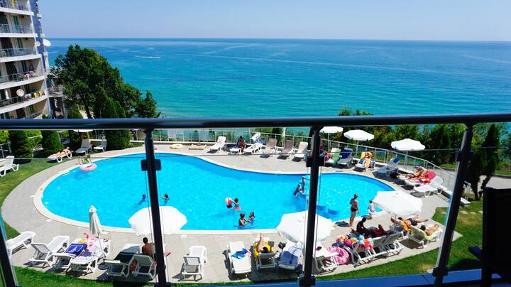 First Line Sea View  Apartment In Silver Beach - Obzor