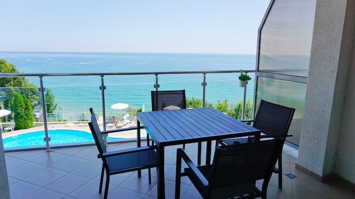 First Line Sea View  Apartment In Silver Beach - Obzor