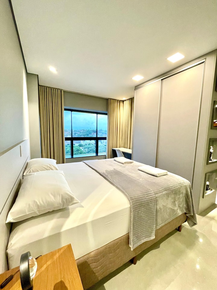 Flat Elegante, Confortável E Com Uma Bela Vista - Campo Grande