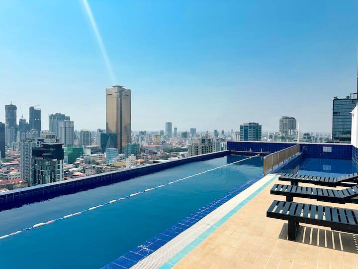 Yue Tai Apartment 2br 4 Pax 5min To Central Market - Phnom Penh