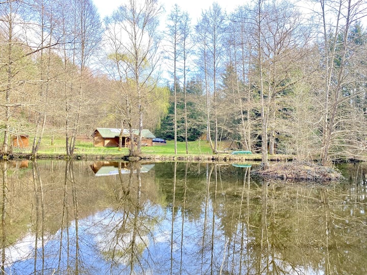 Idyllische Waldoase Am Privaten See / Weiher - La Petite-Pierre