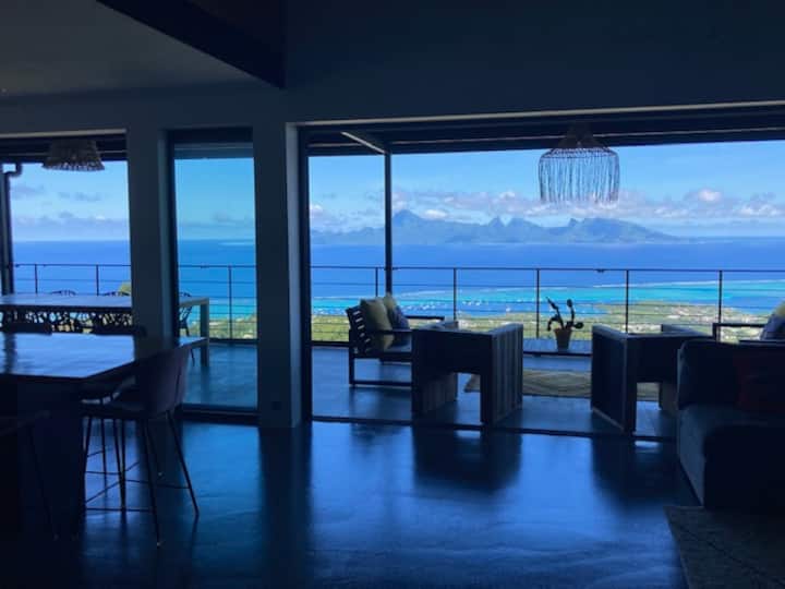 Pool House Et Vue Spectaculaire Ocean - 2 Bdr - フランス領ポリネシア
