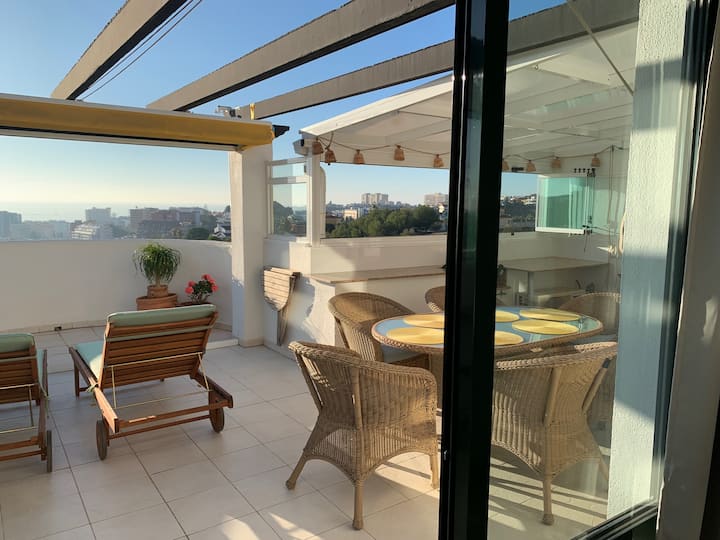 Sea View 3 Br + 2 Wc  Penthouse (Pueblo El Jardin) - Benalmádena