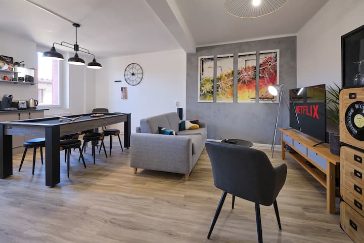 Magnifique*t4*centre Ville*wifi*billard*netflix* - Limoux