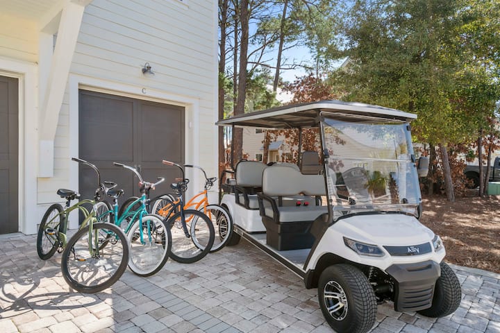 Golf Cart & Bikes | Resort Pool | Right On 30a - Rosemary Beach
