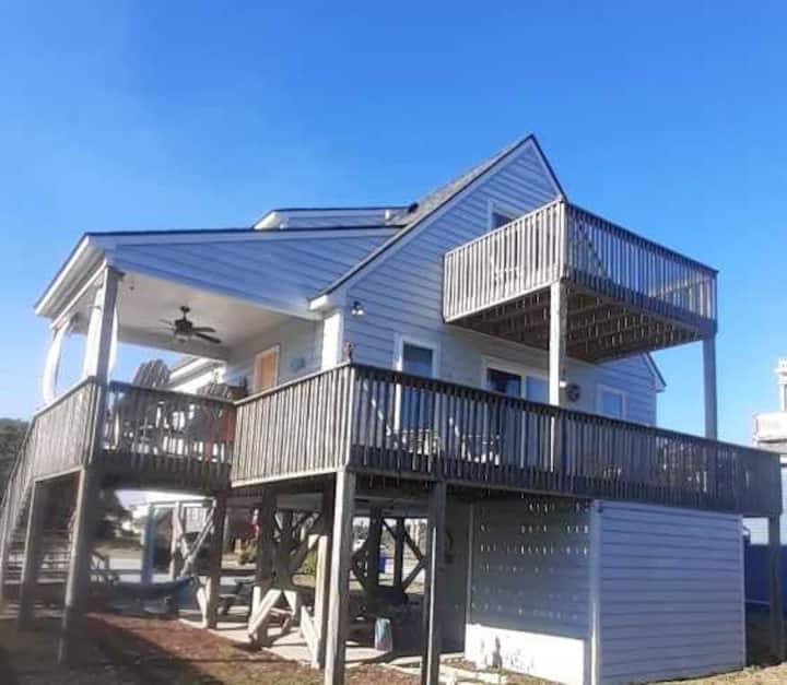 House With Ocean & Sound Views. Linens Included. - North Topsail Beach, NC