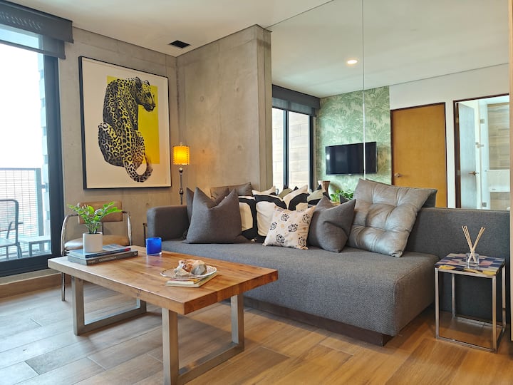 Glamorous 2-br Apt W/pool + Free Parking + Gym - Monterrey