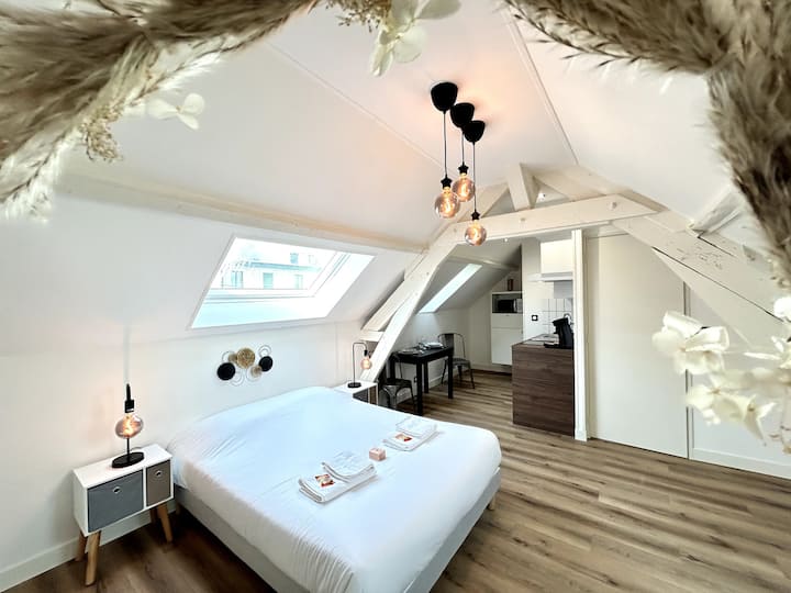 2 Carteret Studio Cosy Proche Centre Ville - Reims