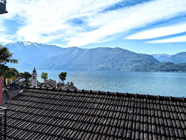 Familienparadies Mit Traumblick-2 Minuten Zum See - Gambarogno