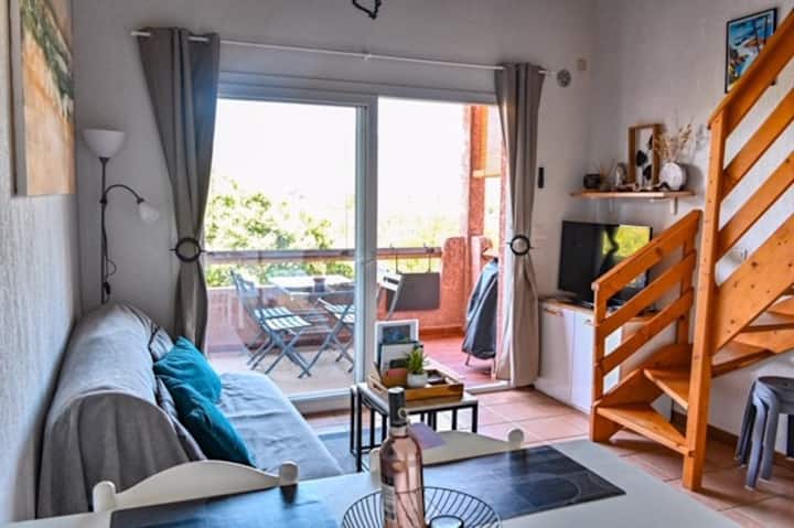 Duplex Vue Mer & Montagne 5min à Pied De La Plage - Sainte-Lucie de Porto-Vecchio