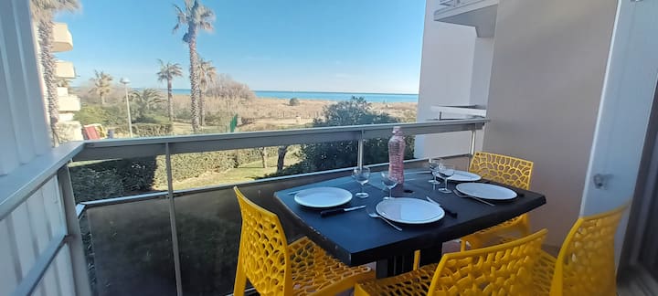 Studio Vue Mer Et Accès Piscine - Saint-Cyprien