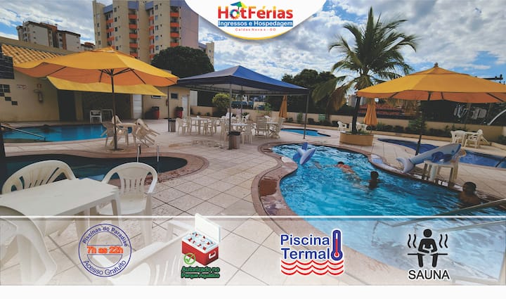 Flat Paradise, Piscinas Termais, Próximo Ao Centro - 칼다스 노바스