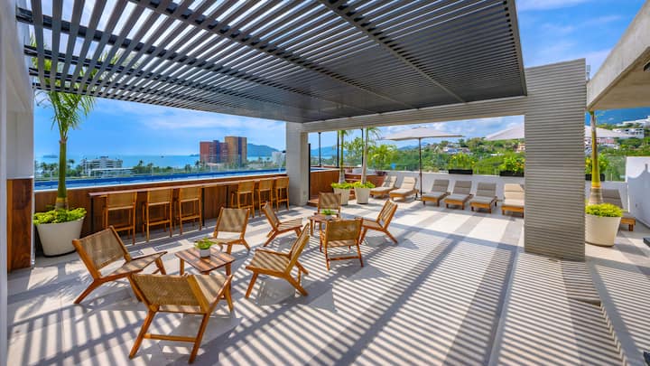 Luxury At Revier Olas Altas | Sea View + Rooftop - Manzanillo, Colima, Mexico