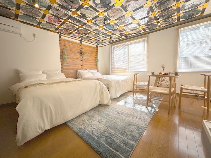 渋谷5分|ダブルベット2台|40平米|4人宿泊|最寄駅徒歩4分|スーパー徒歩1分|東京大学徒歩5分 - Harajuku