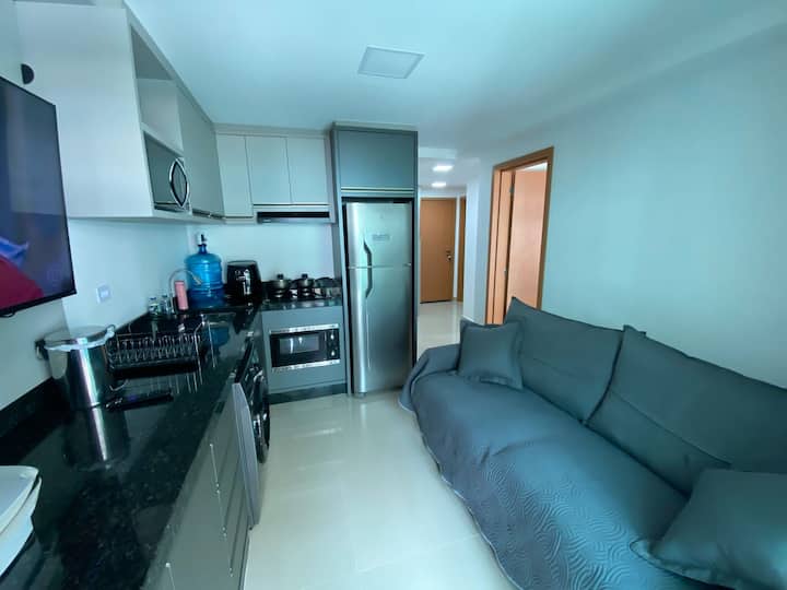 Apto Novo 2 Quartos C Ar - Beira-mar - 6 Adultos - Paranaguá