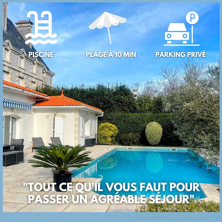 Villa Basque Piscine Pour 6/7 Personnes - Anglet