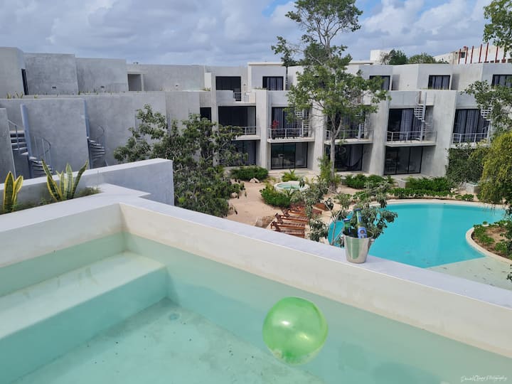 Hermoso Penthouse 2 Habitaciones, Alberca Privada - Paradise Beach