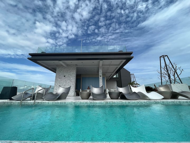 芭提雅步行街海景公寓千禧大厦免费无边泳池/健身房/桑拿房109 - Pattaya City