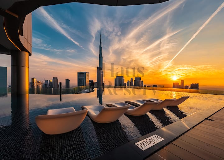 Elegant 2-bedrooms With Burj View & Infinity Pool - Dubai