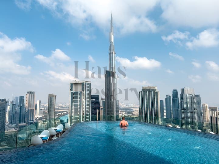 Luxury Dubai Infinity Pool With Burj Khalifa View - Dubai