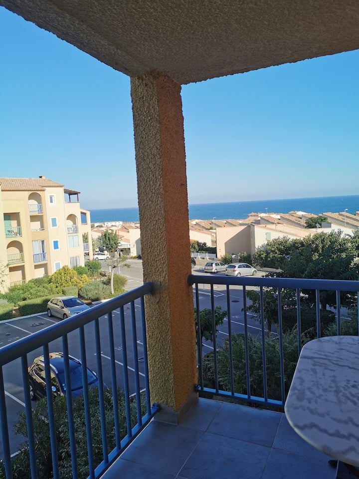 Appart T2, Tout éQuipé,  Balcon Vue Mer, +Parking - Saint-Pierre-la-Mer
