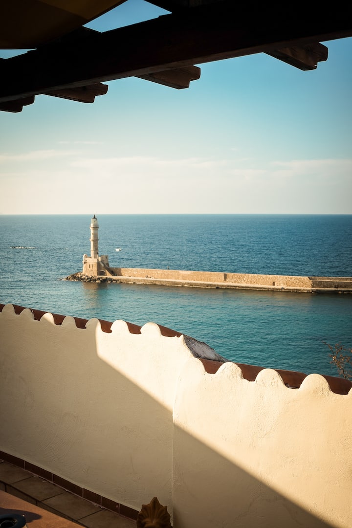 In Heart Of Old Town W. Venetian Port Views - Chania
