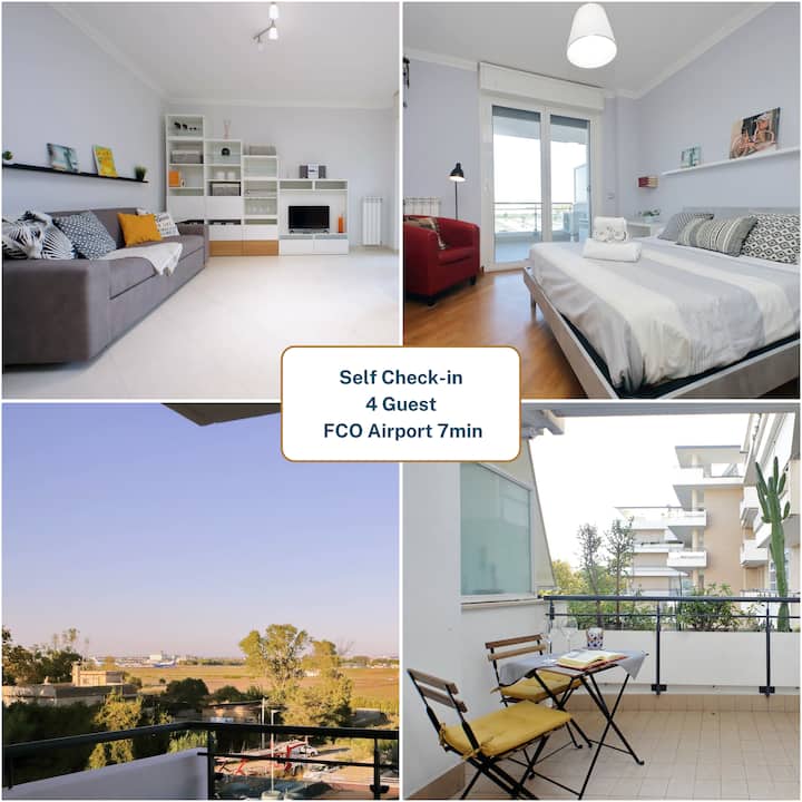 Appartement Avec Vue Apt•pratique Pour Les Voyages - Aéroport de Rome Leonardo da Vinci - Fiumicino (FCO)
