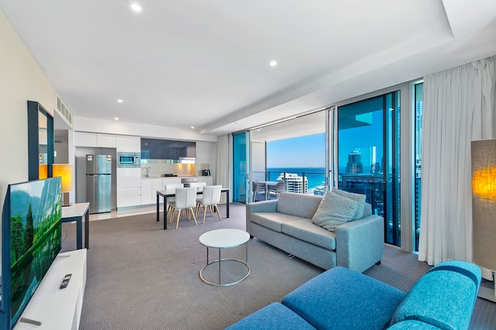 Oceanside Sky Dream Hilton 2.5bdr With 180° Views - Surfers Paradise