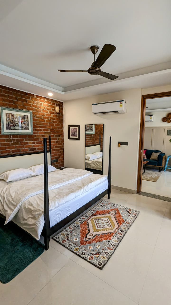 Amara - 1bhk, Forest View, Big Balcony& W-fi - 구르가온