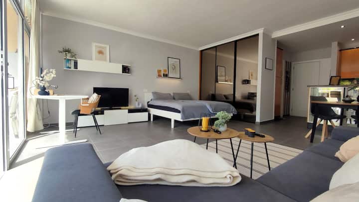 Helle Wohnung Mit 32 M² Terrasse, Büro, Pool, Gym - Puerto de la Cruz