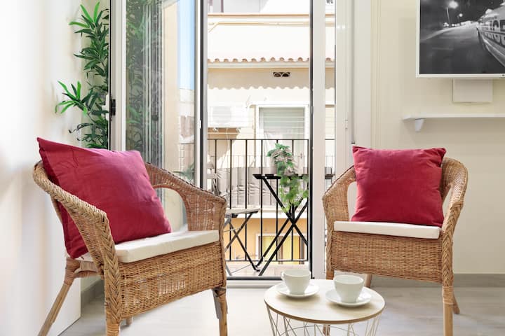 Al1951 Seaview, Beach 3 Min, 2 Bedroom, Workspace - Barcelona