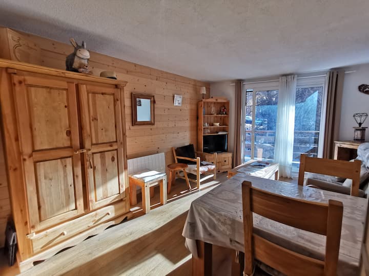 100m Tsg Prébois, 28m², Calme, Terrasse, Vue Forêt - Crévoux