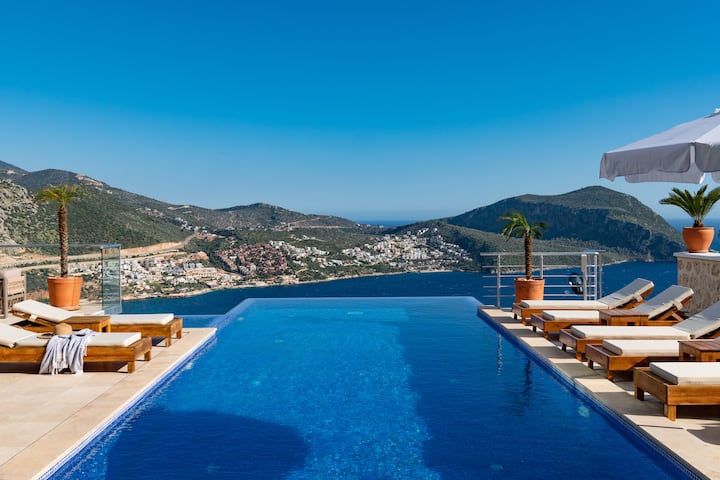 Hamam & Sauna-deniz Manzaralı, ÇIft Jakuzili Villa - Kalkan