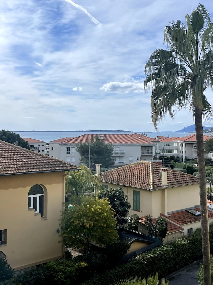 Grand Studio Climatisé Vue Mer Et Plages à Pied - Antibes