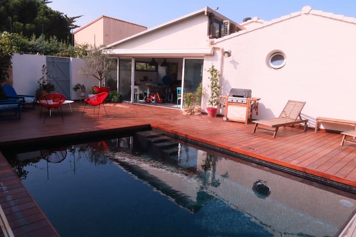 Villa Coxinelle,piscine,près Plage,centre Station. - Saint-Cyprien
