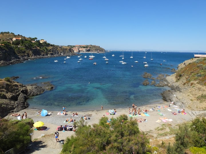 Beach 50m, Parking, A/c & Balcony - Les Batteries - Collioure