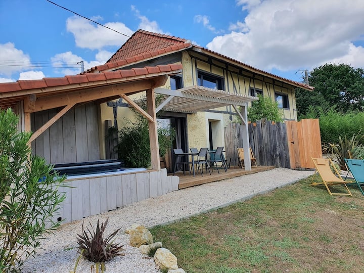 Cottage 90m2- Jacuzzi Privé Et Vue -10 Min Marciac - Gers