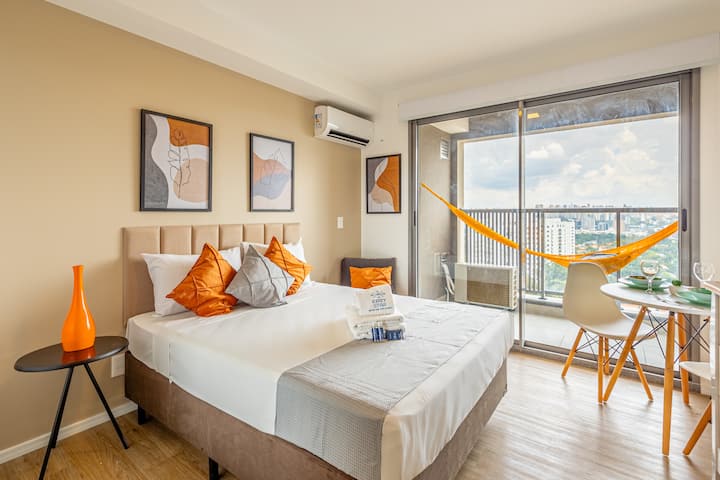 Studio Com Vista Livre No Alto Da Boa Vista - Santo Amaro