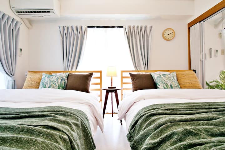 Kokusai-dori 4minutes To Beach, 6people, Wifi, 40㎡ - Naha