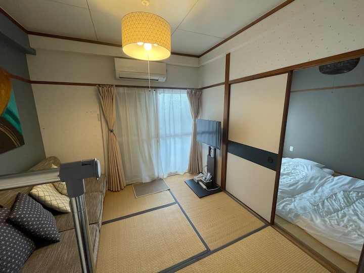 Mk198長期滞在・テレワーク歓迎！無料wifi！繁華街の中心！205号室 - Matsuyama