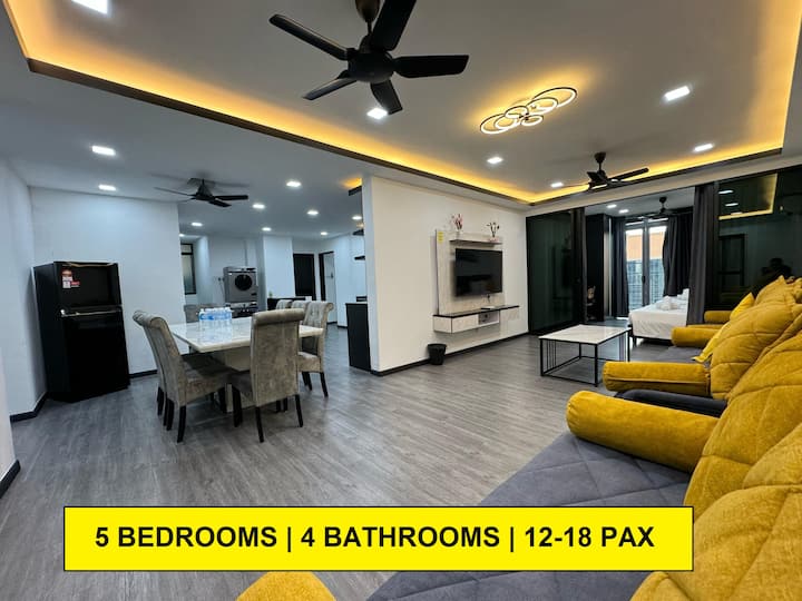 Bukit Bintang 12pax-18pax 5bedroom Internet 1 Gbps - Kuala Lumpur