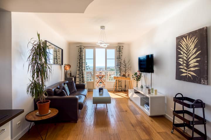 Suite Marguerite Vue Mer 2 Balcons/ Parking & Clim - Saint-Laurent-du-Var