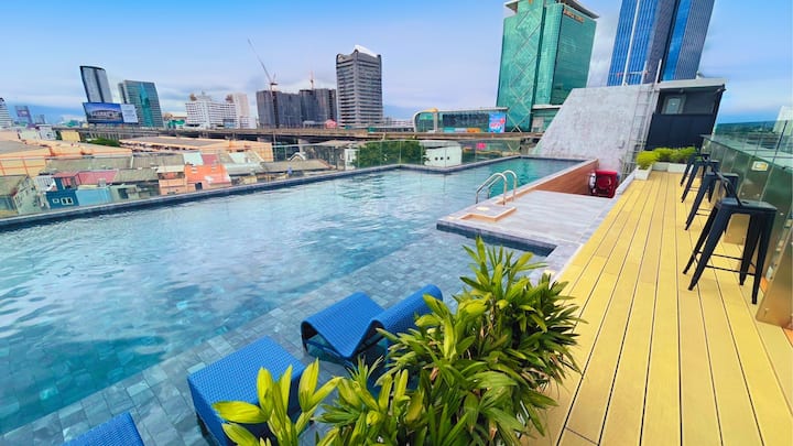 Room In Bangna, Mrt Station, Pool, Cafe' - 방콕