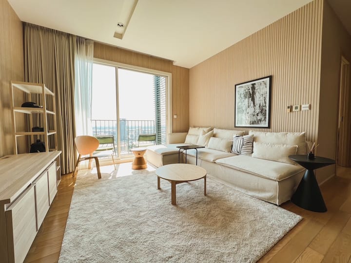 Modern Zen 2bed Thonglor Bts Large Pool Fast Wi-fi - Bangkok