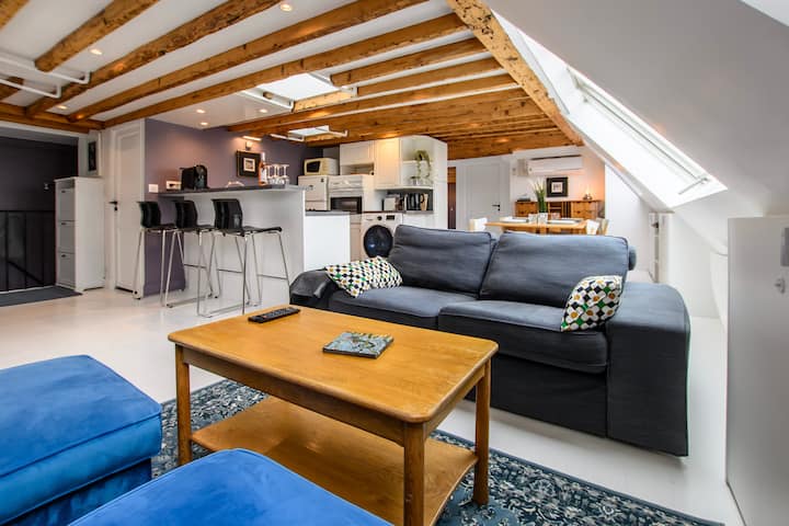 Logement Dans La Marais Climatisé & Vue Sur Paris - París